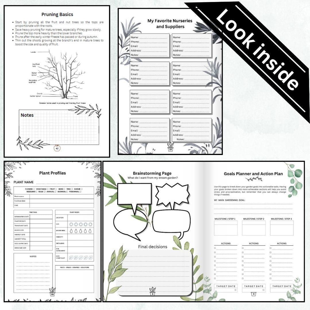 My Guided Fruit Tree Gardening Planner Log Book and Journal (Paperback ...